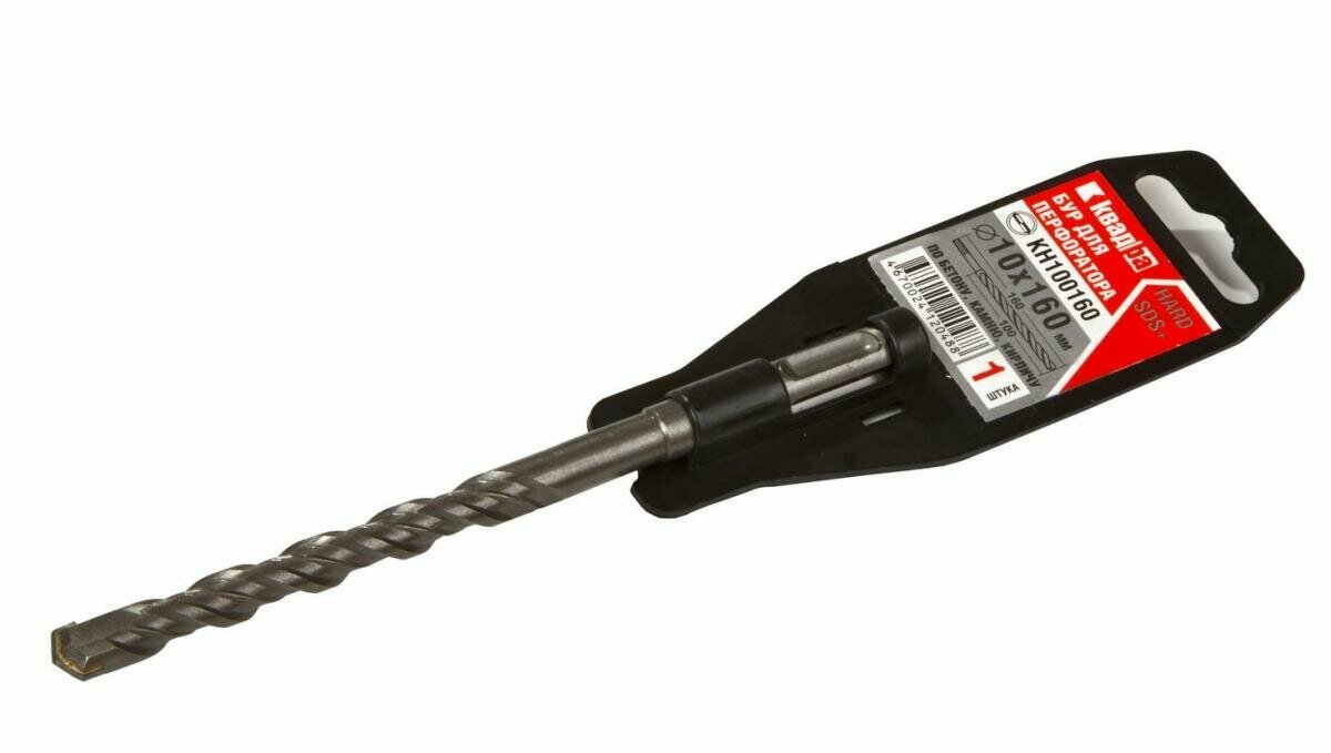 Бур по бетону sds plus Квадра HARD 10 x 160 мм, центрованный
