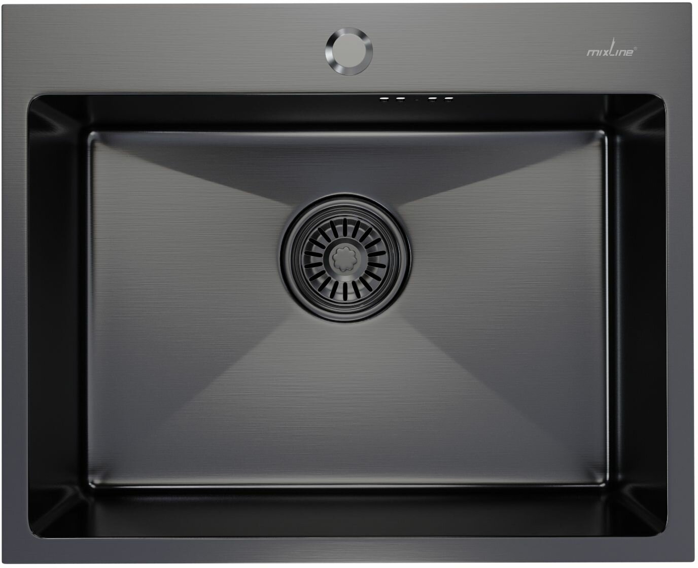 Мойка кухонная Mixline Pro 53 черный графит