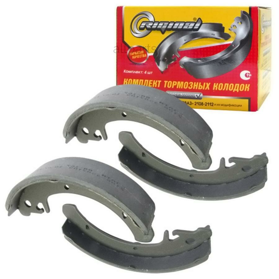RIGINAL RG21083502090 Колодка тормозная задняя (кт.4шт.) для а/м ВАЗ-2108-21099-2110-12,1118, 2170 Riginal RG21083502090