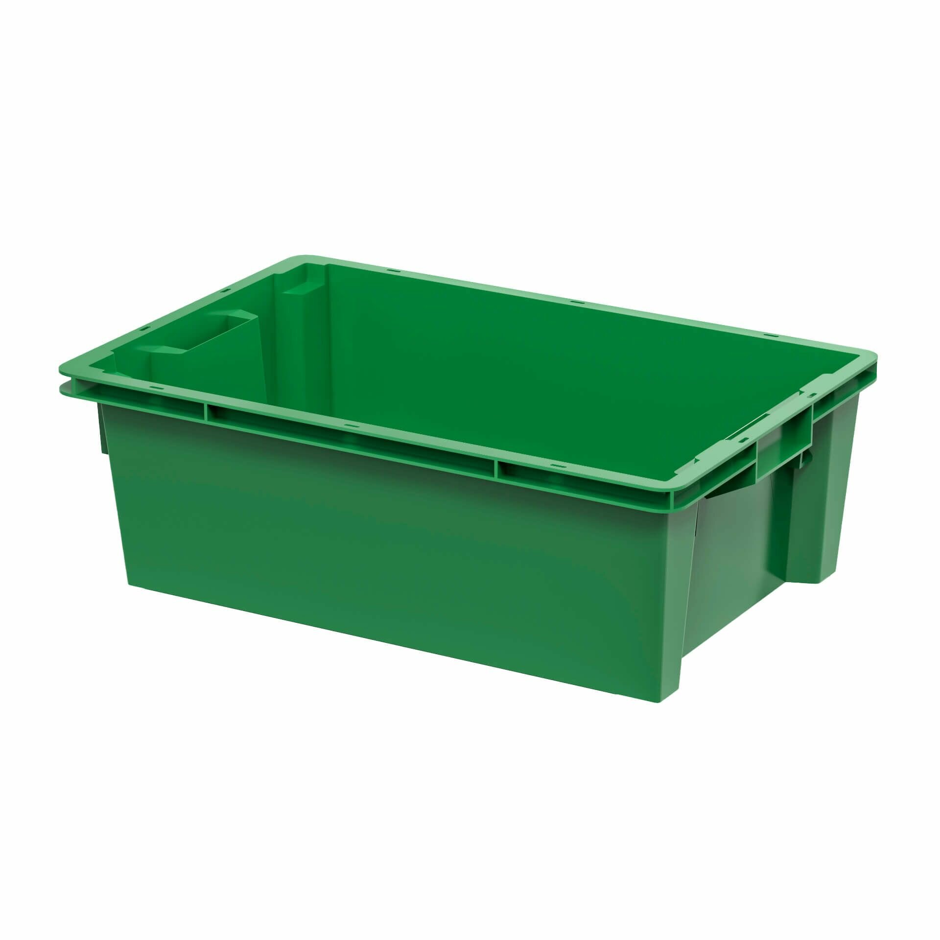 Ящик для овощей, фруктов и хлеба сплошной, зеленый, 600х400х200