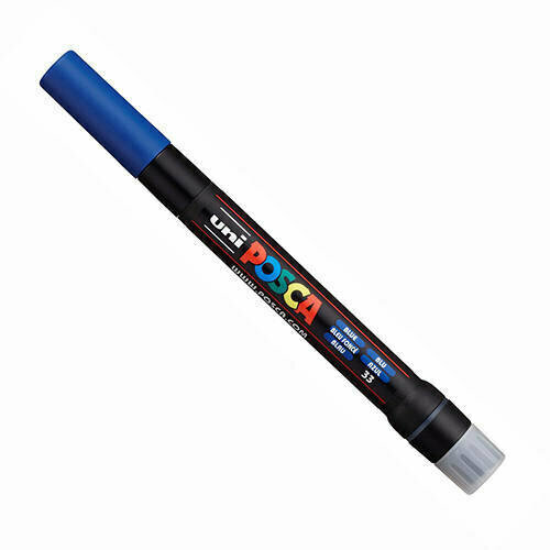 UNI Маркер Uni POSCA PCF-350 33 синий, кисть 1 шт