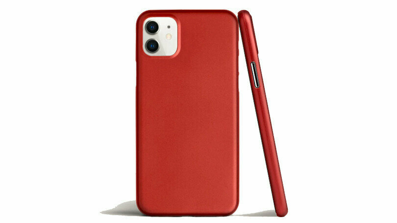 Чехол для iPhone 11, Leather Case без Logo, Искусственная кожа, Красный