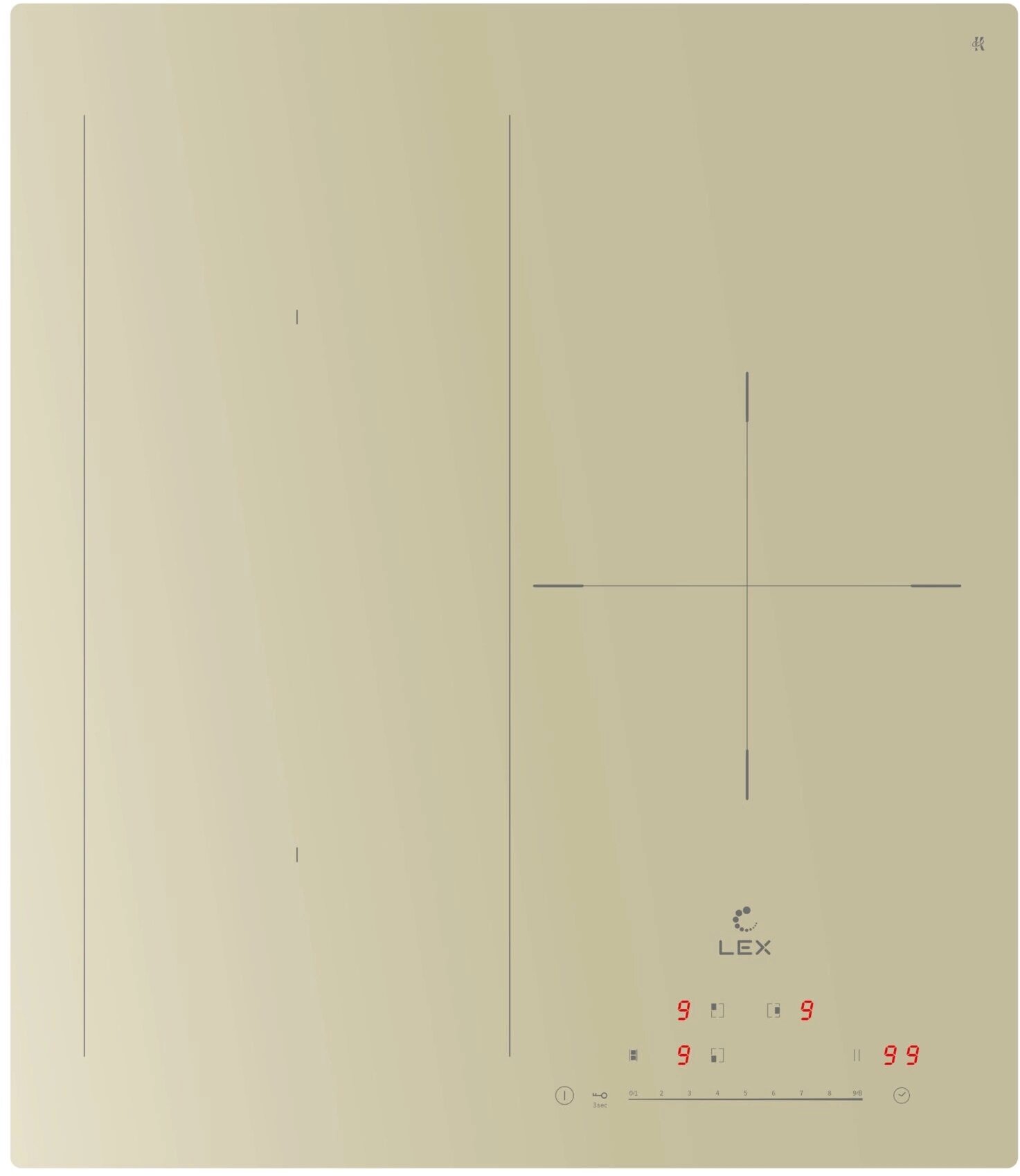 Варочная панель индукционная Lex EVI 431A IV слоновая кость, стеклокерамика