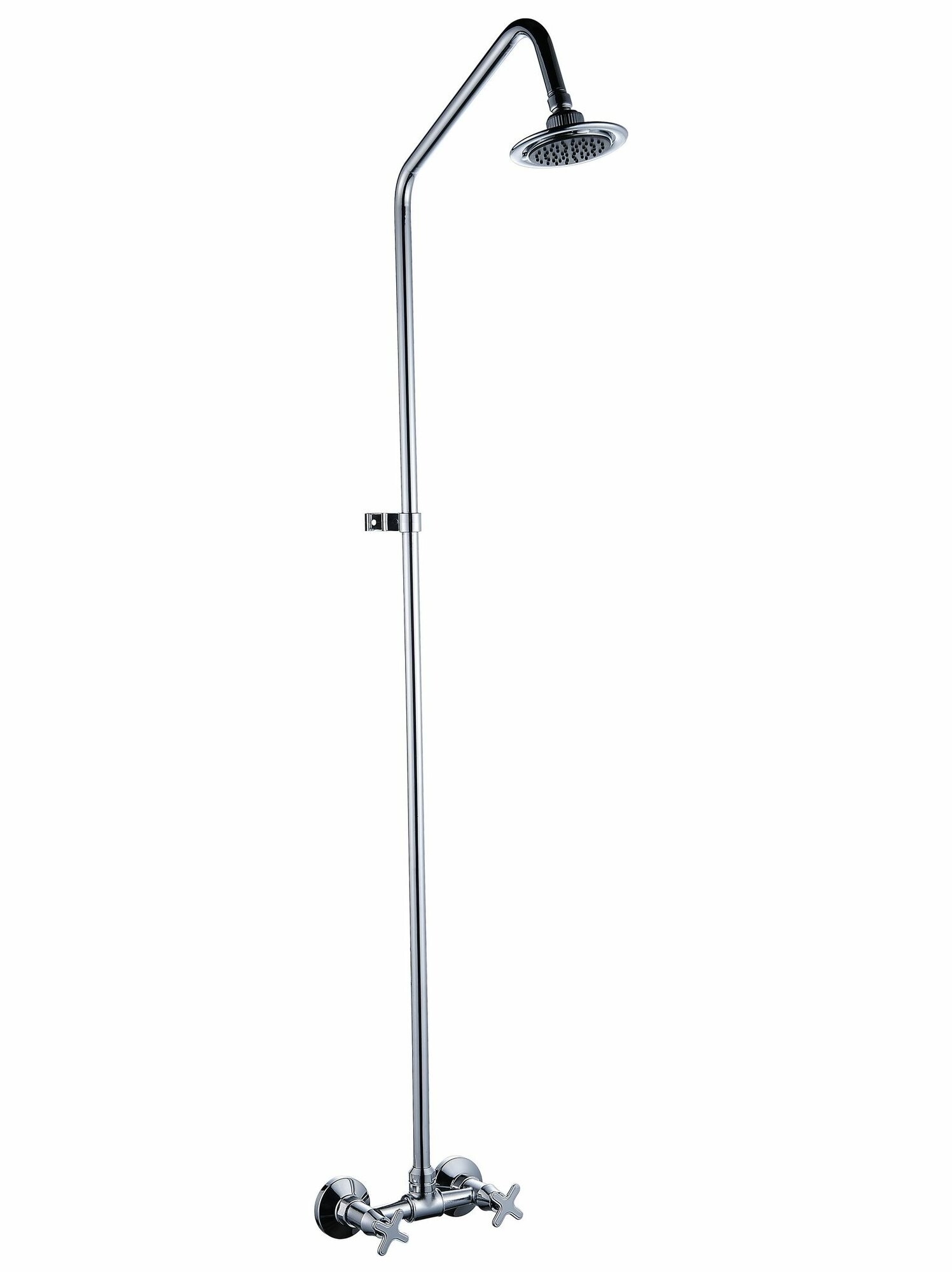 Душевая стойка Эверест B35-350 с верхним душем, кран-буксы 1/2", хром