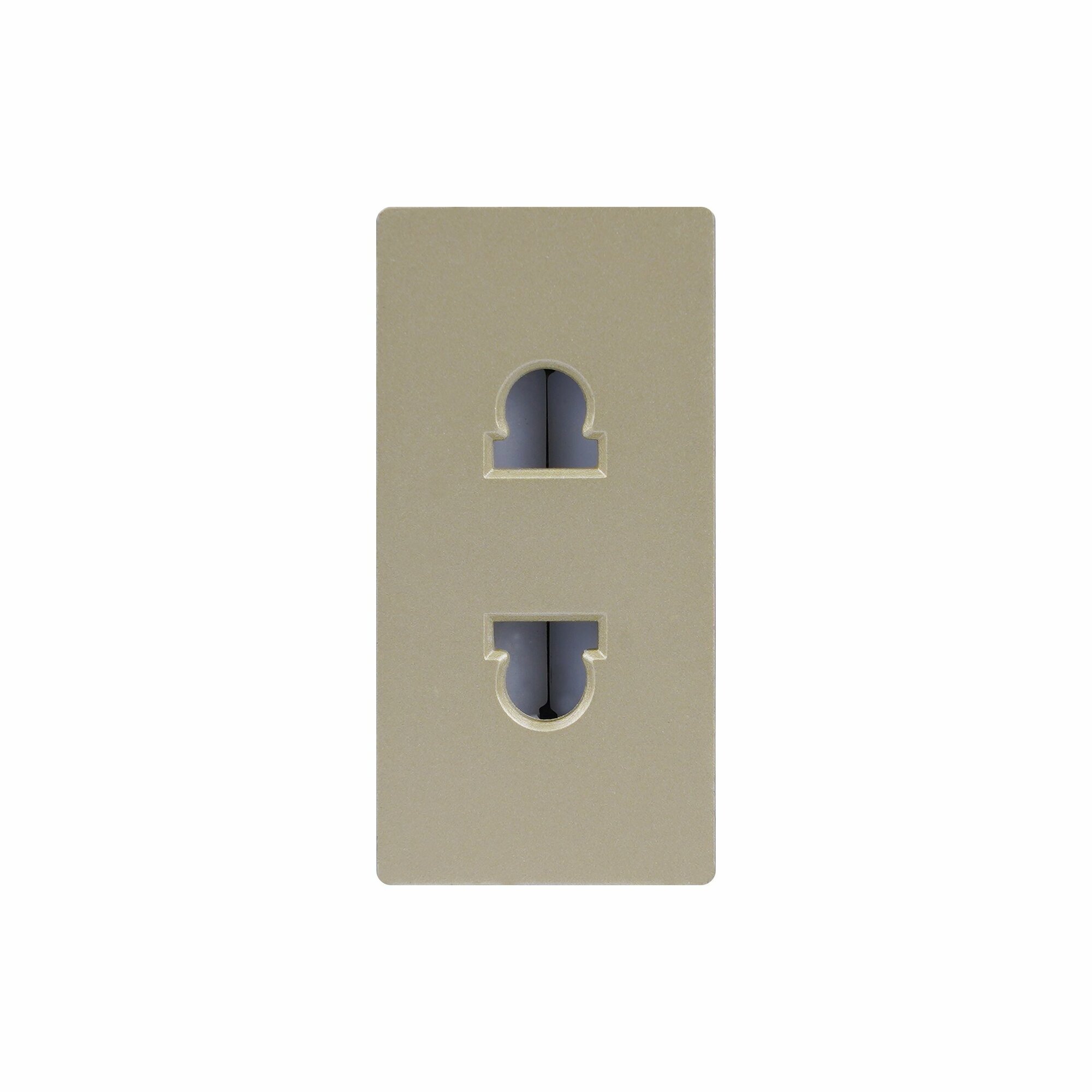 Механизм розетки, 1/2 2 PIN 220В 10А (без рамки) цвет золотой