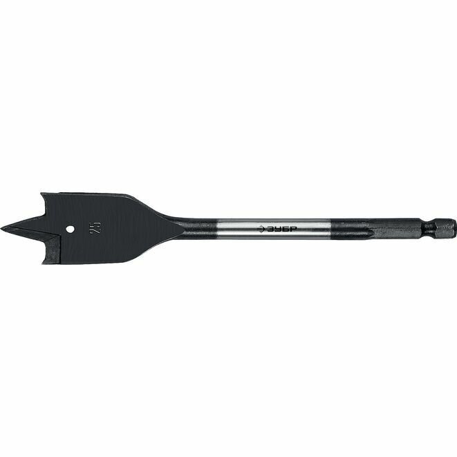 Сверло перовое по дереву, с боковыми подрезателями, ЗУБР 25x152мм