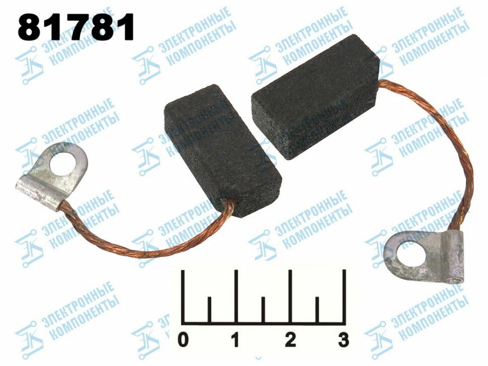 Щетка угольная 10*12.5*25 D-841 (2 штуки)