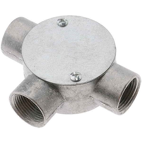 Коробка AAB3751 распаечная 3 ввода 3/4 алюминиевая с резьбой ; да;1 60207633; Коробка протяжная 100х100х38 мм с отверстиями 1/2, оцинк сталь (2 шт. в комплекте)