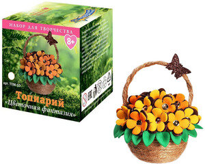 *Набор д/творч(ВолшМастерская) Топиарий Цветочная фантазия [фоамиран, пенопласт. заготовки, клей, проволока, гипс, стакан, декор, кашпо, выкройки] (ТПМ-10) (от 8 лет)
