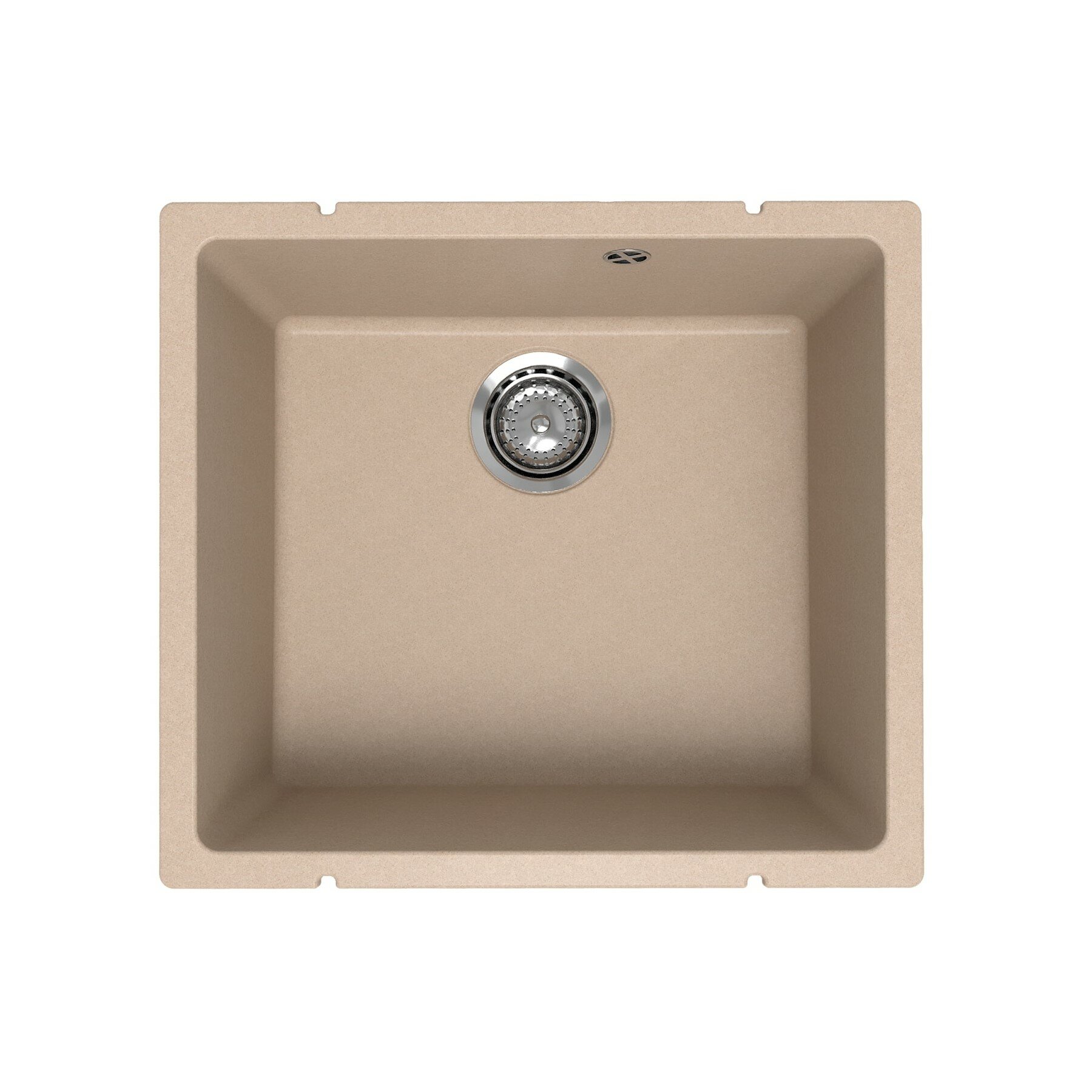 Кухонная мойка Ulgran Underground 50x45 см Under 450-03 кварцевый композит, десерт