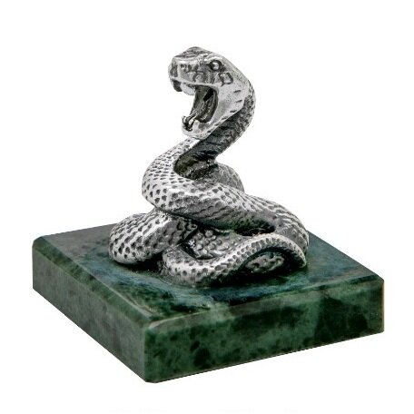 Серебряная статуэтка Змея (Подарок на Год Змеи)