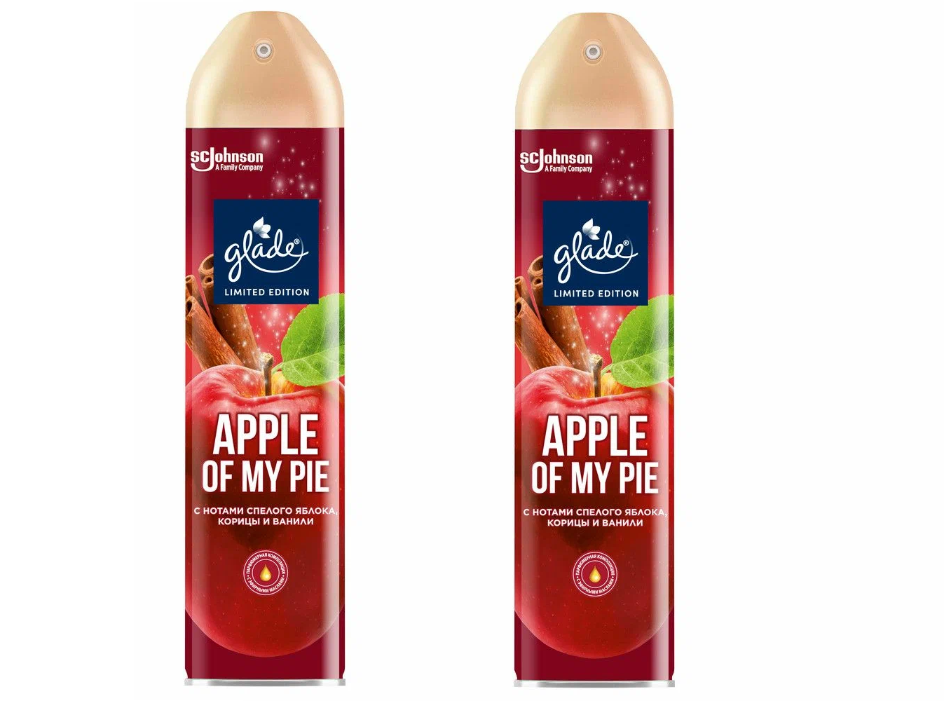 Освежитель воздуха Glade аэрозоль Apple of my pie, 300 мл, 2 шт