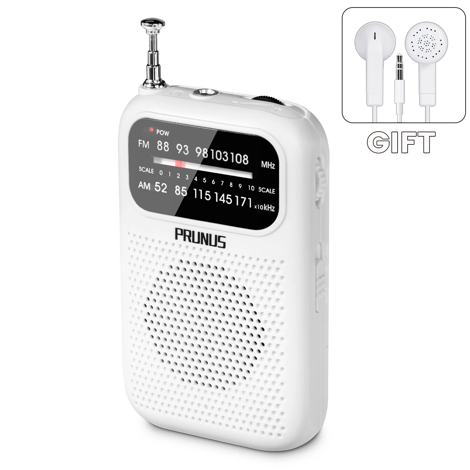 PRUNUS Портативное карманное радио AM FM