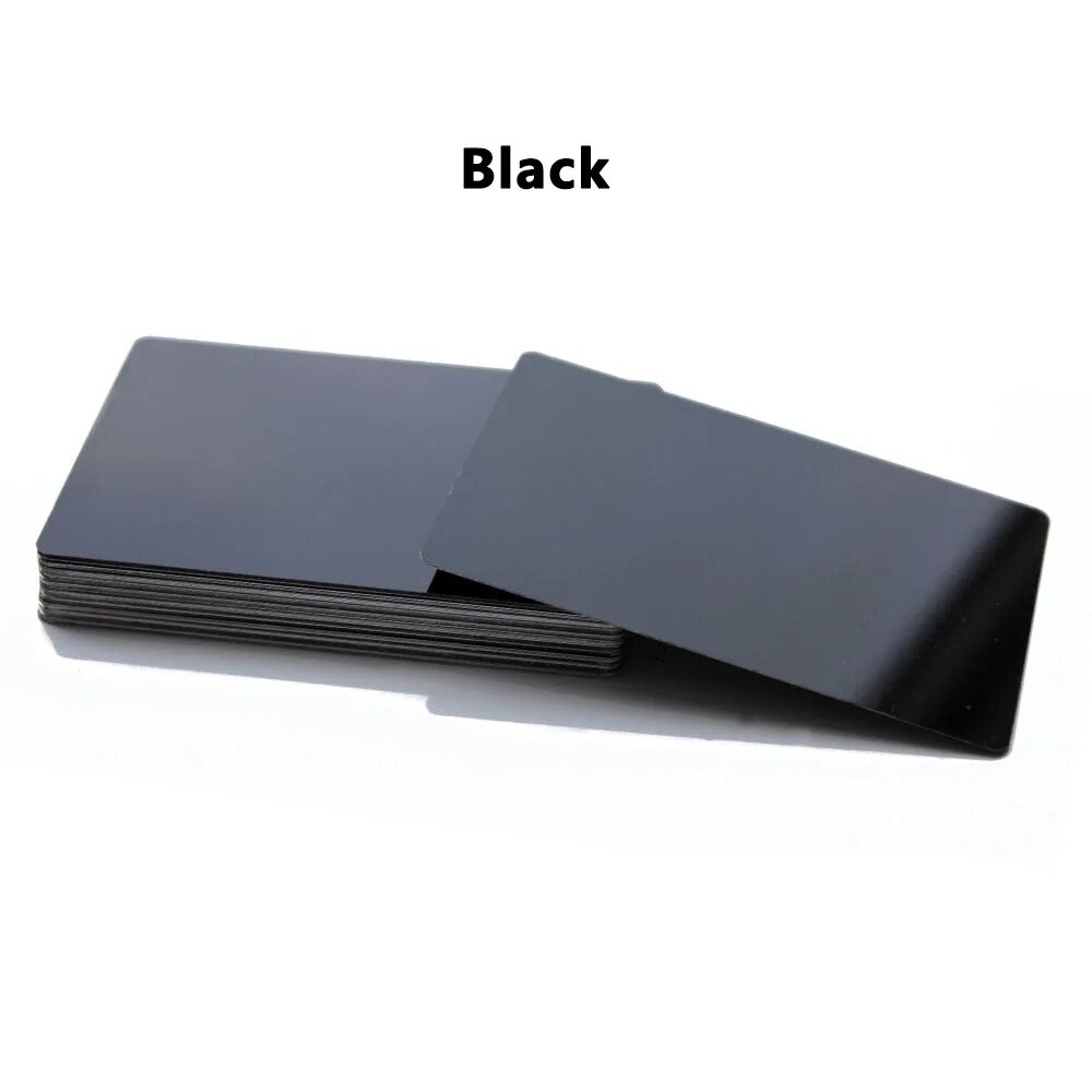 100 шт, металлические заготовки для гравировки, универсальные алюминиевые заготовки для визитных карточек толщиной 0,2 мм для гравера, лазерная гравировка, карты «сделай сам» 50pcs