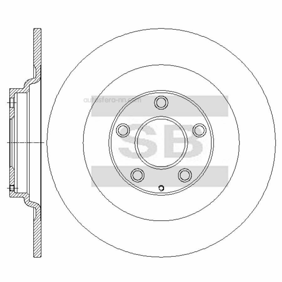 SANGSIN BRAKE SD4456 Диск тормозной MAZDA CX-9 16- задний D 325мм.