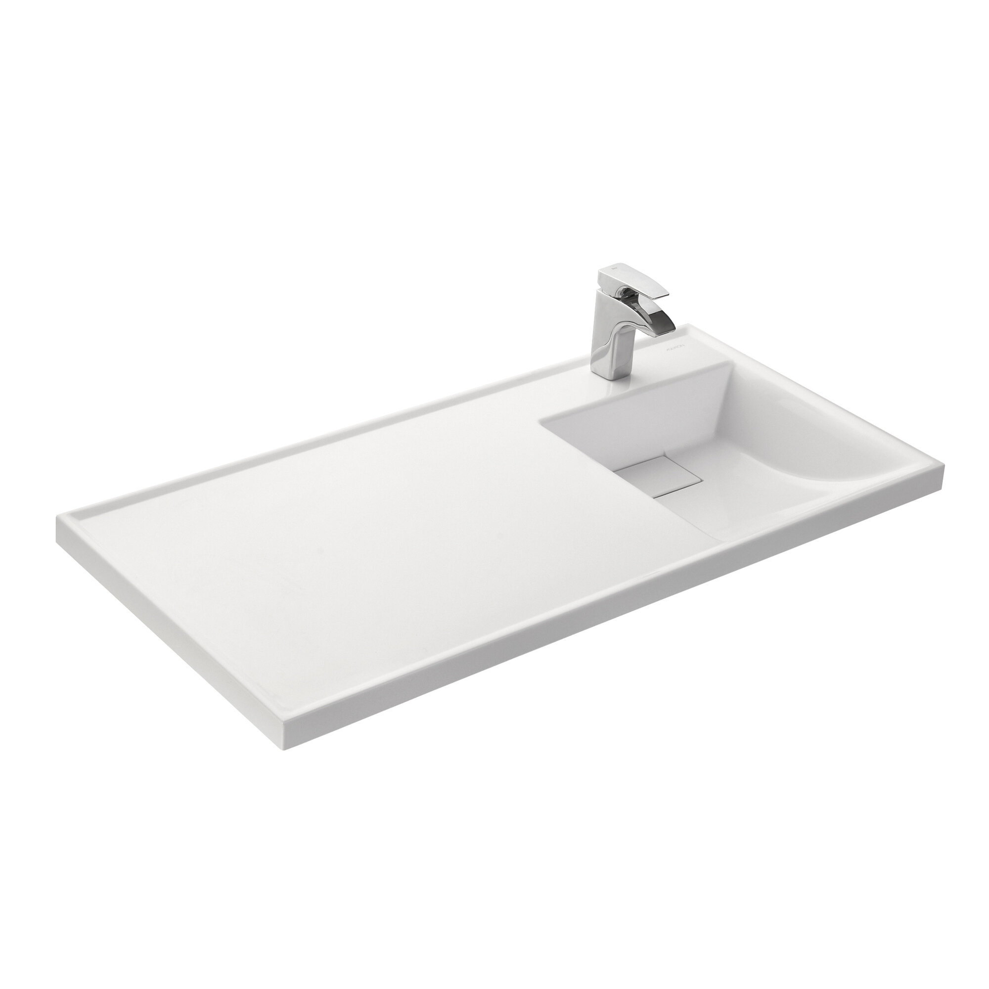 Раковина - столешница AQUATON Лондри 1050, белая, правая (1A72223KLH010)