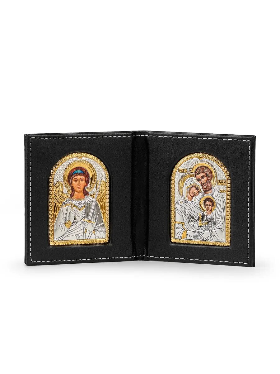 Икона серебряная, греческая Складень 95х105мм.