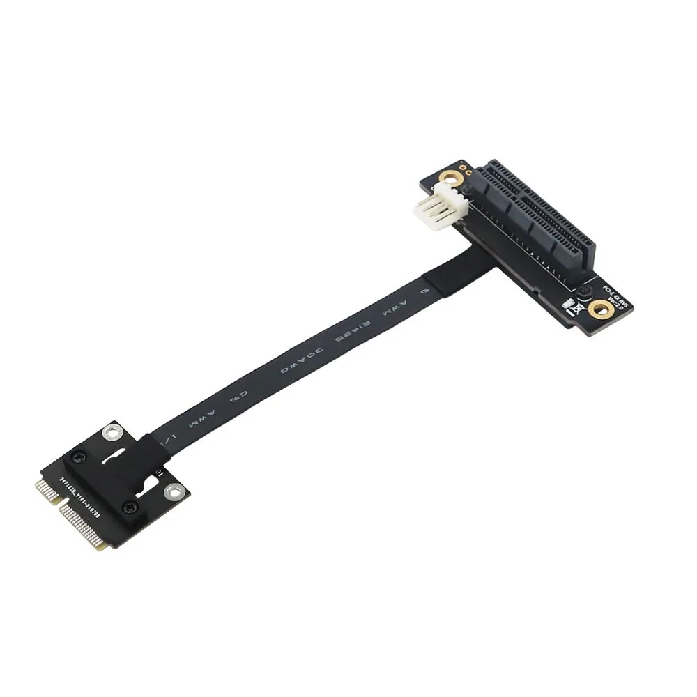 PCI-E Riser 270 градусов Mini PCIe к PCI-E 4X адаптер конвертер кабель Riser w/ 4pin FDD разъем питания для PCI-E тестер Extender
