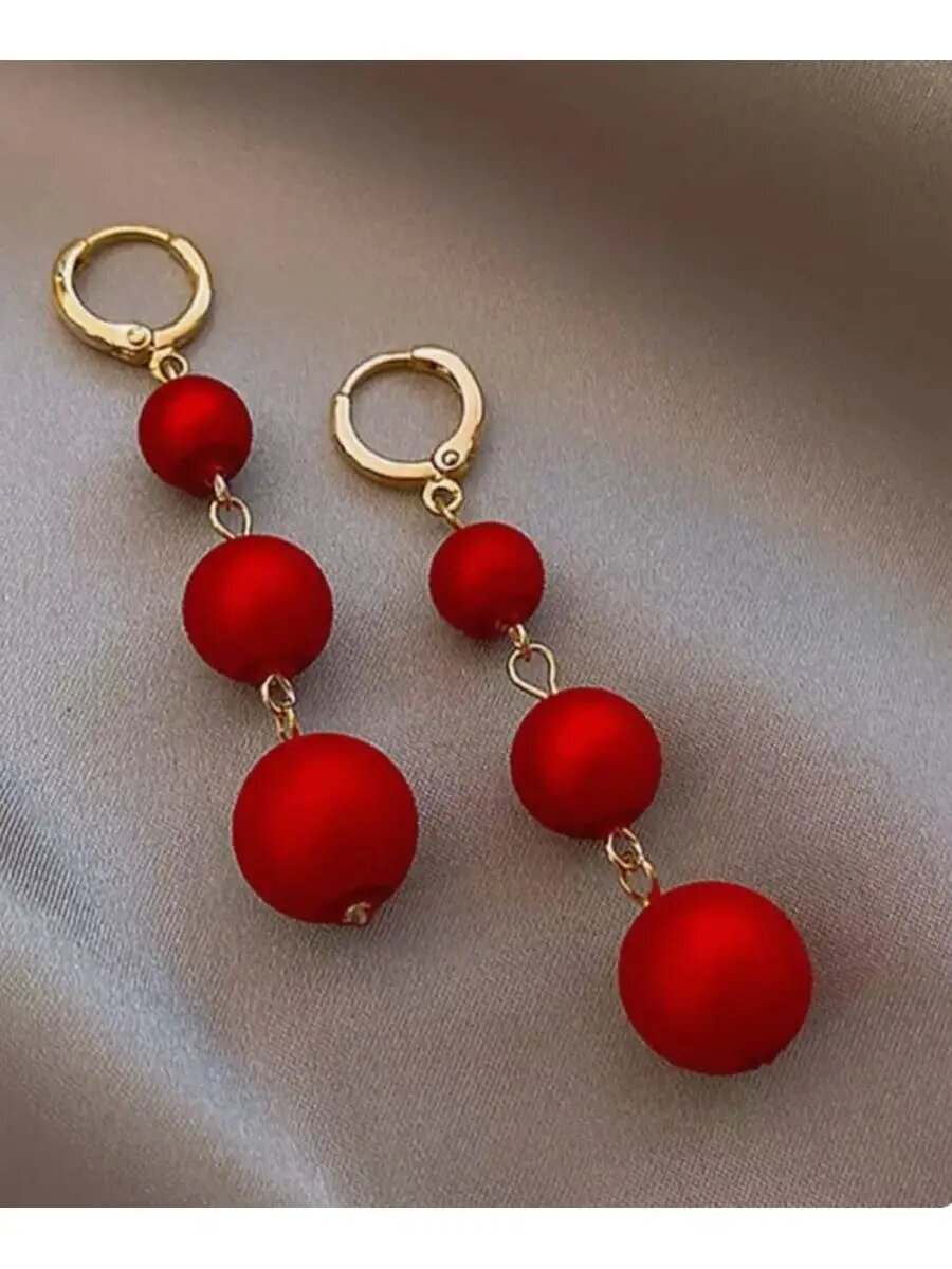 Серьги, жемчуг имитация