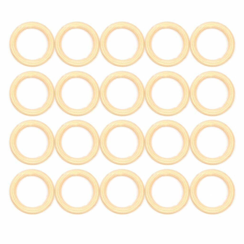 Набор незавершённых деревянных колец для творчества
