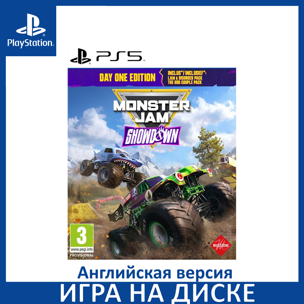 Игра Monster Jam Showdown Day One (Day One Edition) PS5 Английский язык Диск на PlayStation 5