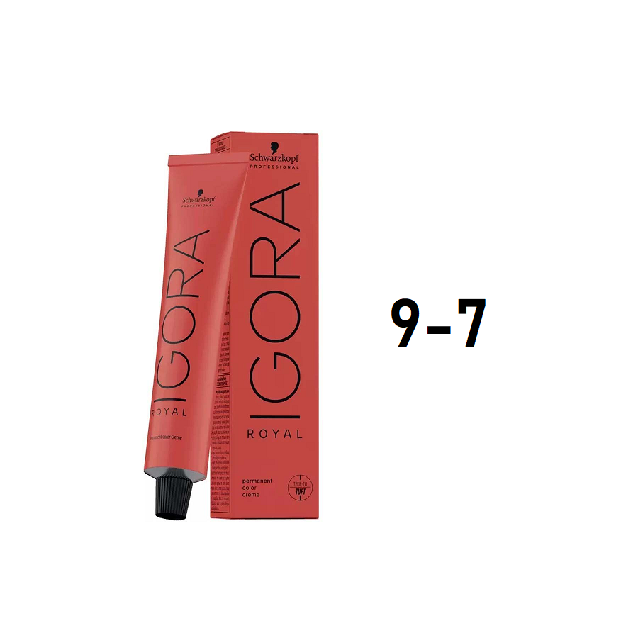 Schwarzkopf Professional Schwarzkopf Igora Royal 9-7 - Перманентный краситель блондин медный 60 мл