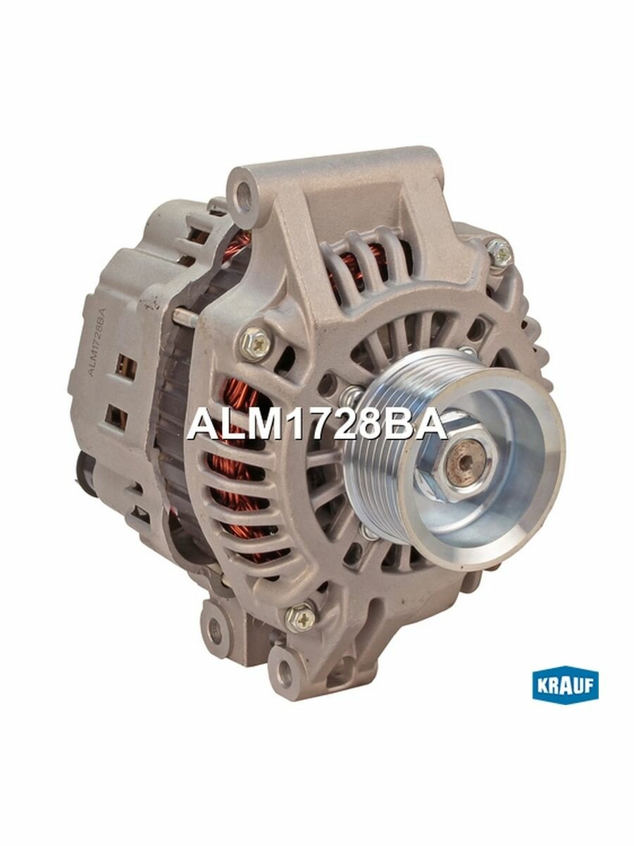 Генератор KRAUF ALM1728BA, для Honda CR-V/Stream, передний, металл, пластик, серый