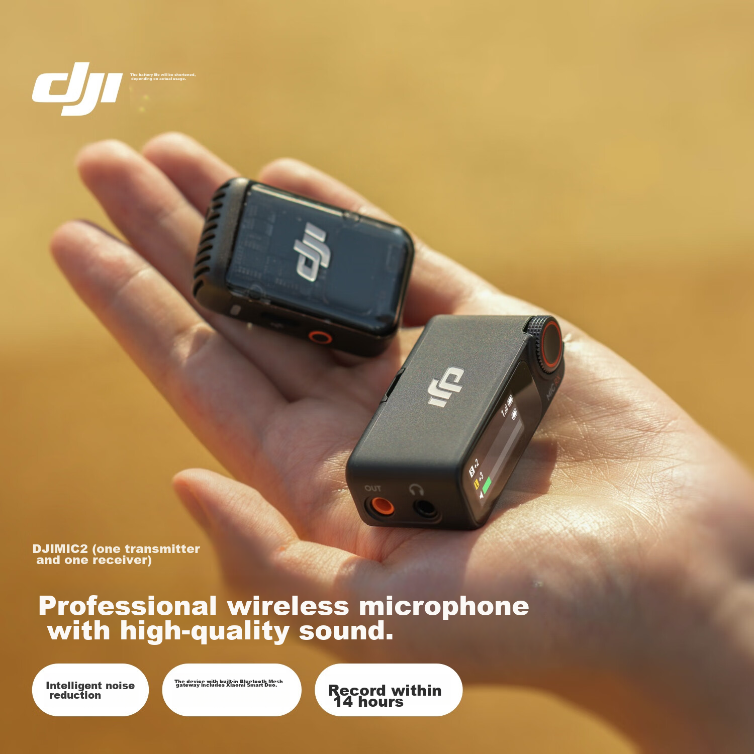 Передатчик для радиосистемы, приемник для радиосистемы DJI MIC для смартфона/планшета, для фото и видеокамер, black