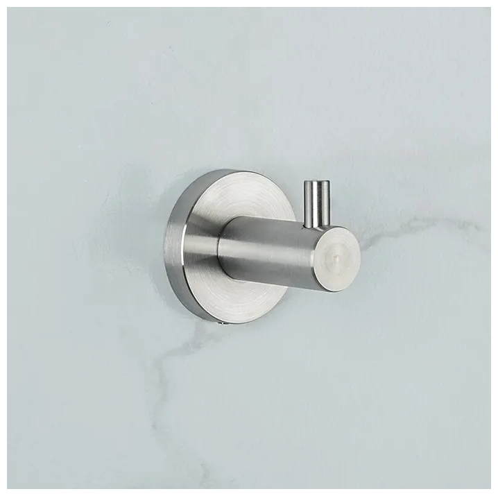 Крючок Frap, F30105, одинарный, нержавеющая сталь, хром, крепление саморезы