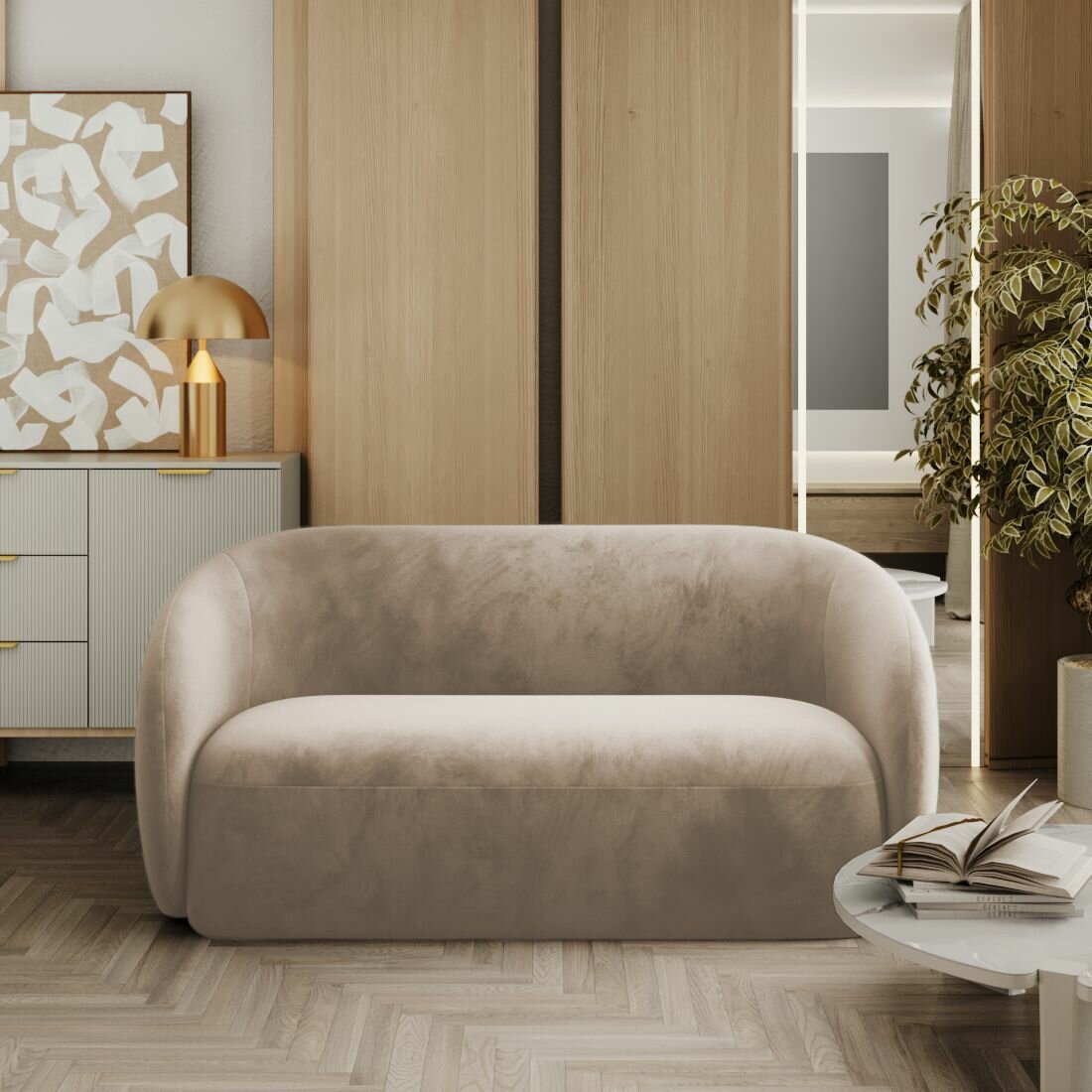 Диван в современном стиле ZAFFIRO прямой 142 см NOEL ARBEN цвет IVORI