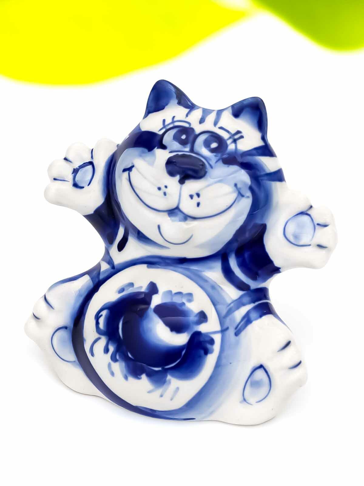 Фигурка коллекционная - Кот, Гжель, Фарфор, 6.5 см
