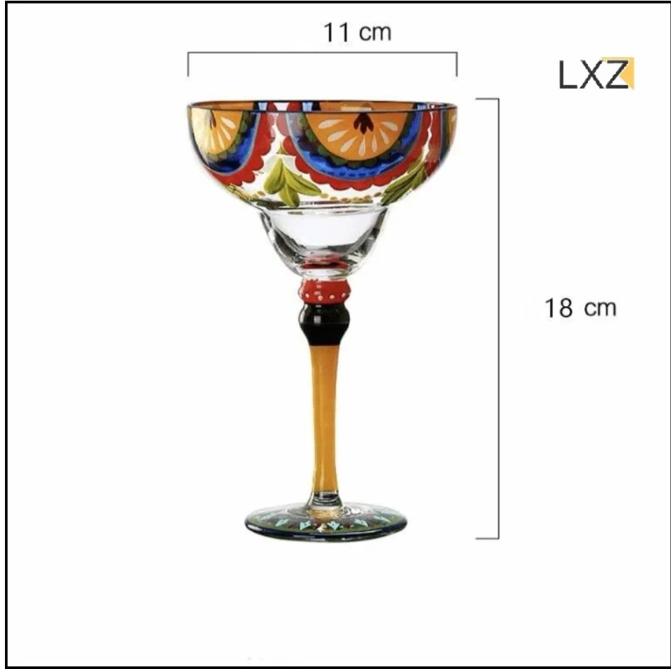 Эксклюзивная высокая кружка 270 мл из цветного хрусталя 11 на 18 см