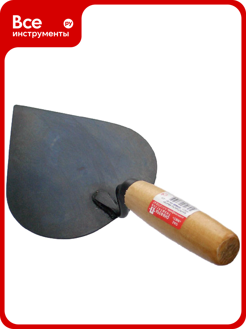 Штукатурная кельма Арефино инструмент КШ-190 мм оксидированная, исполнение №2 С282