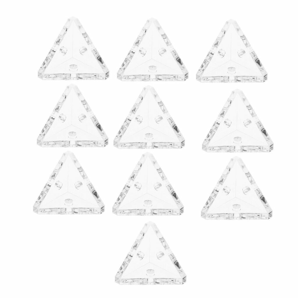 10 комплектов, Акриловый прозрачный угловой треугольный кронштейн - комплект из шт.