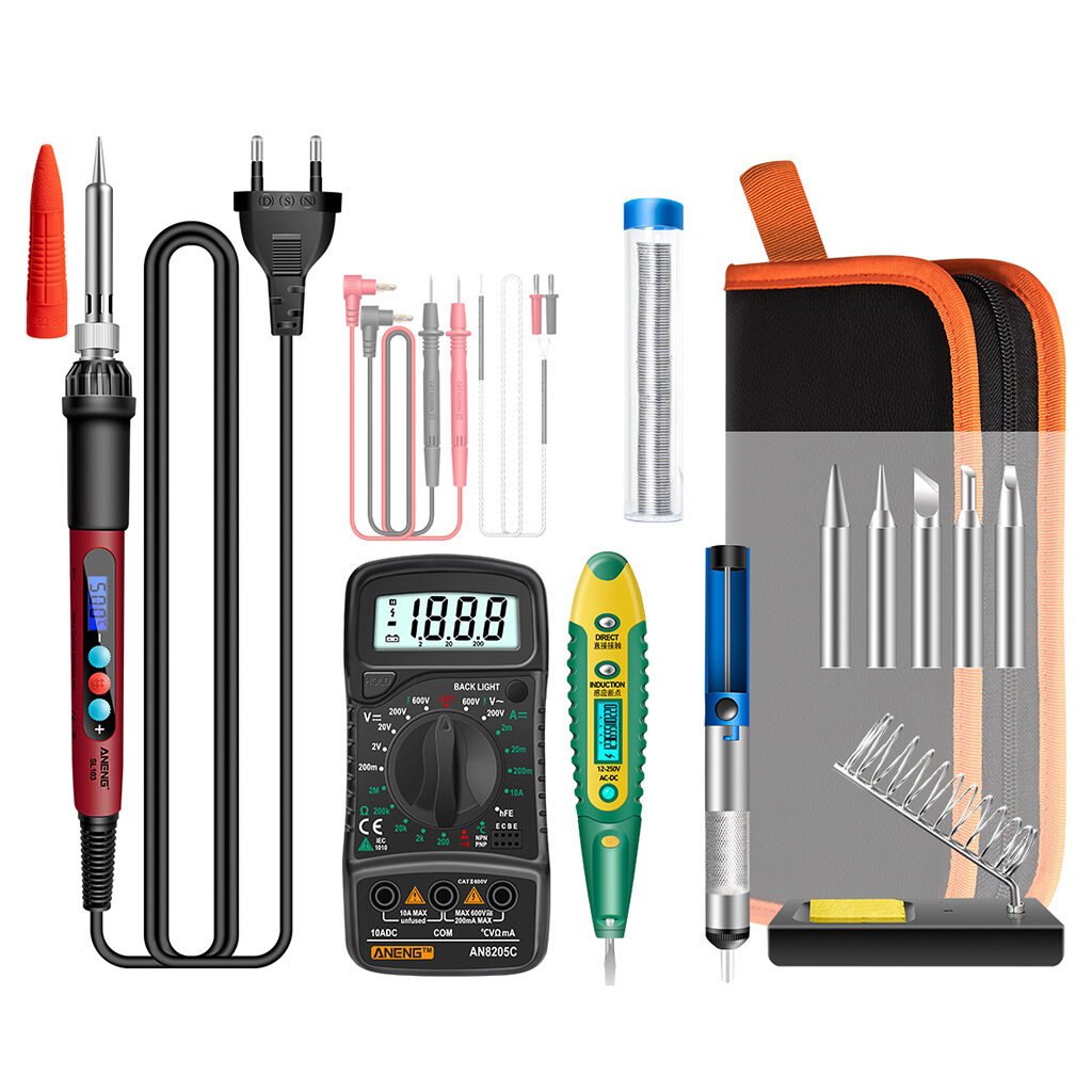 16 шт. SL103 цифровой дисплей регулируемая температура электрический паяльник для печатных плат и ремонта полей