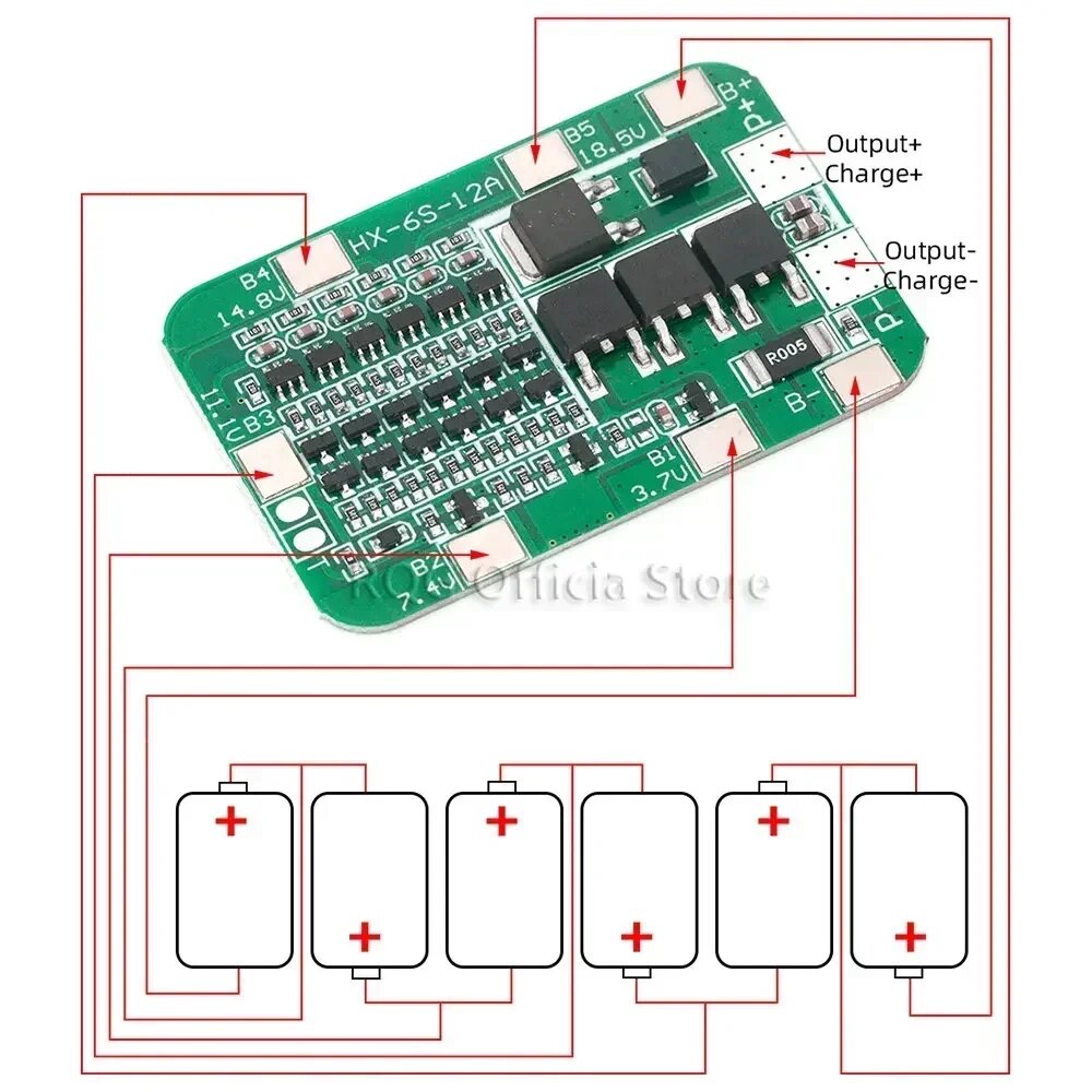 6S 12A 24V PCB BMS Защитная плата для 6 упаковок 18650 Литий-ионный модуль литиевой батареи Новое поступление