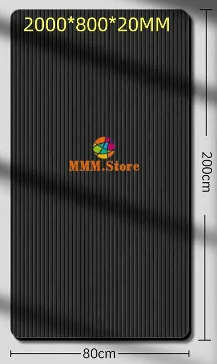 Спорт и отдых Коврик для йоги и фитнеса, мужской фитнес, большой, черный 2000*800*20MM