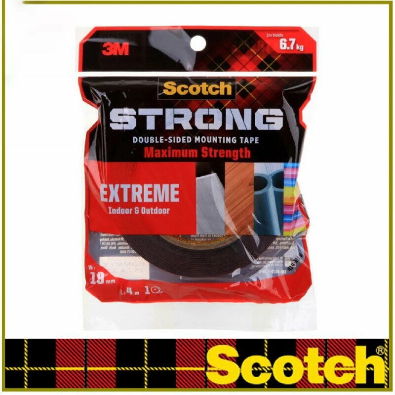 Scotch прозрачная двусторонняя лента 3M 19mmx4m Red