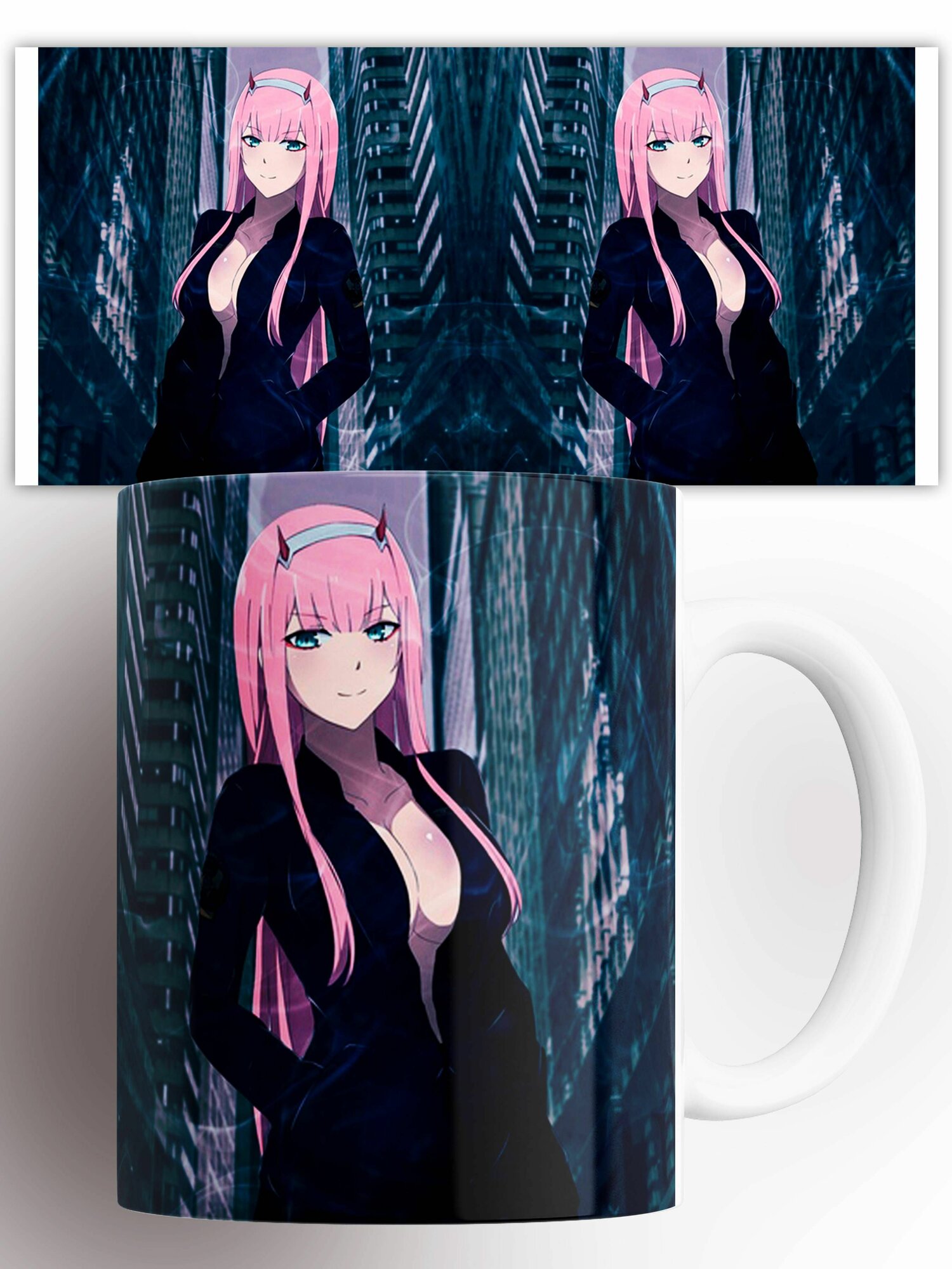 Кружка с принтом Anime Zero Two 330 мл