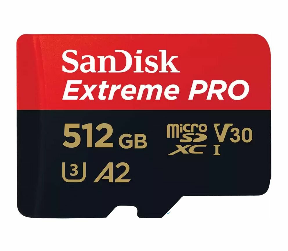 Карта памяти SanDisk MicroSDXC 512GB Extreme Pro UHS-I A2 V30 U3 200/140MB/s