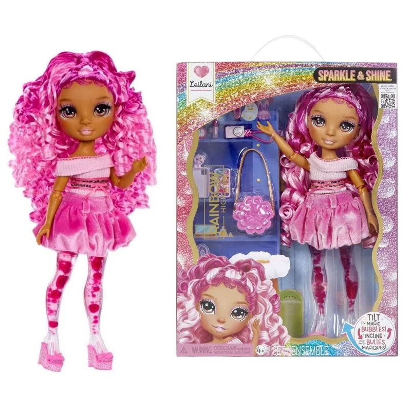 Кукла Rainbow High Shadow 12-го поколения, лимитированная версия с черно-белыми тенями и возможностью смены одежды