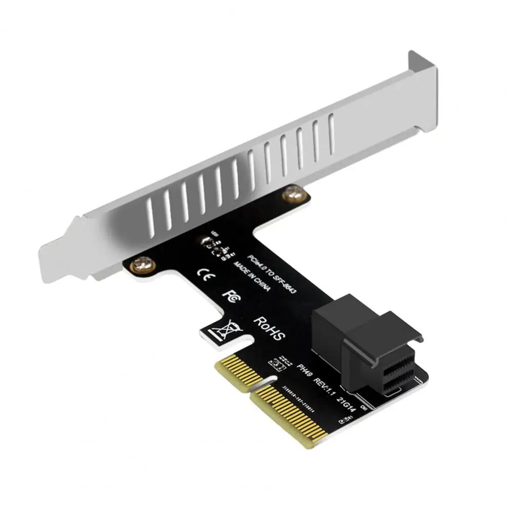 Адаптер PCIe X4 to SFF-8643 для NVMe SSD, Цвет: A