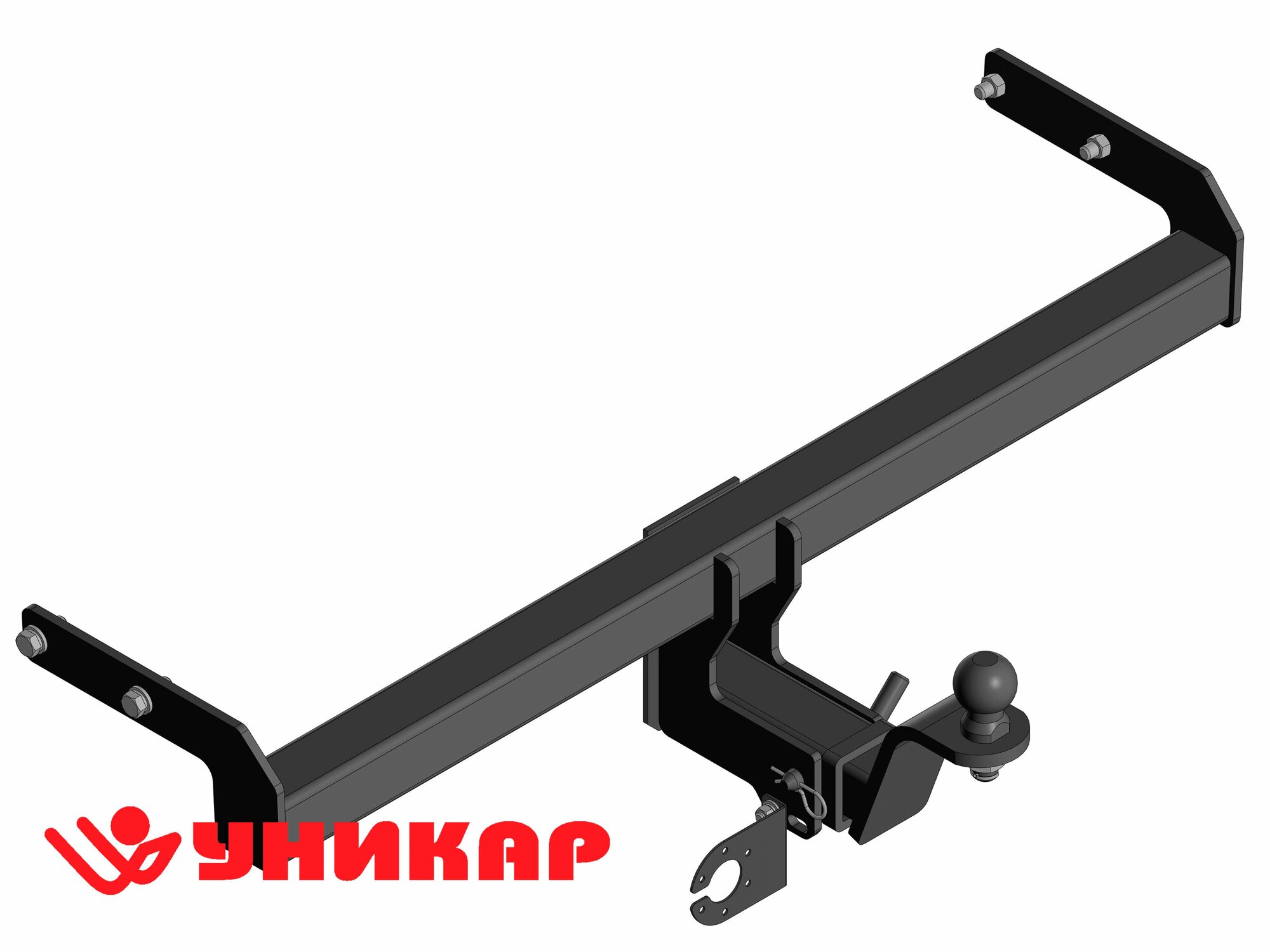 Фаркоп для Hyundai Tucson (2018-2021) / KIA Sportage IV (2018-2021) (быстросъемный квадрат-вставка 50*50) "Уникар" 13130E