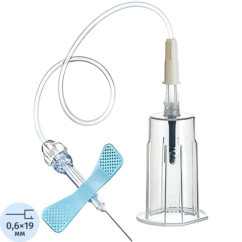 Игла-бабочка 23G 19см гол. с луер-адап/держ. VACUETTE Safety 450086V1 35шт/уп
