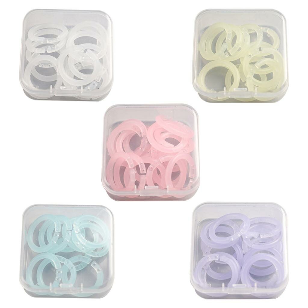 100шт Съемных связующих колец 15 мм Книжных колец красочных связующих колец для флэш-карты, картотеки, альбома для блокнота с отрывными листами