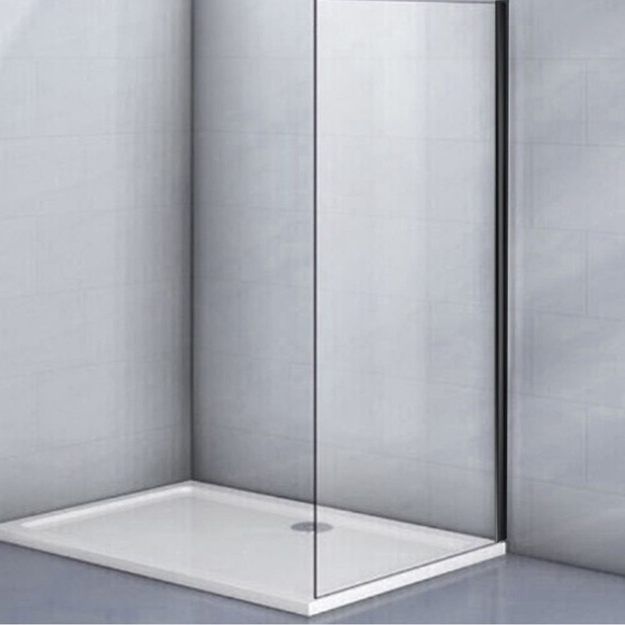 Душевая панель Veconi Rovigo KP03B-100-01-C5 100х195 профиль черный, стекло прозрачное