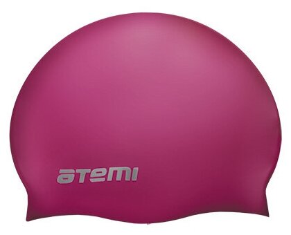 Шапочка для плавания Atemi, тонкий силикон, малиновый, Tc404