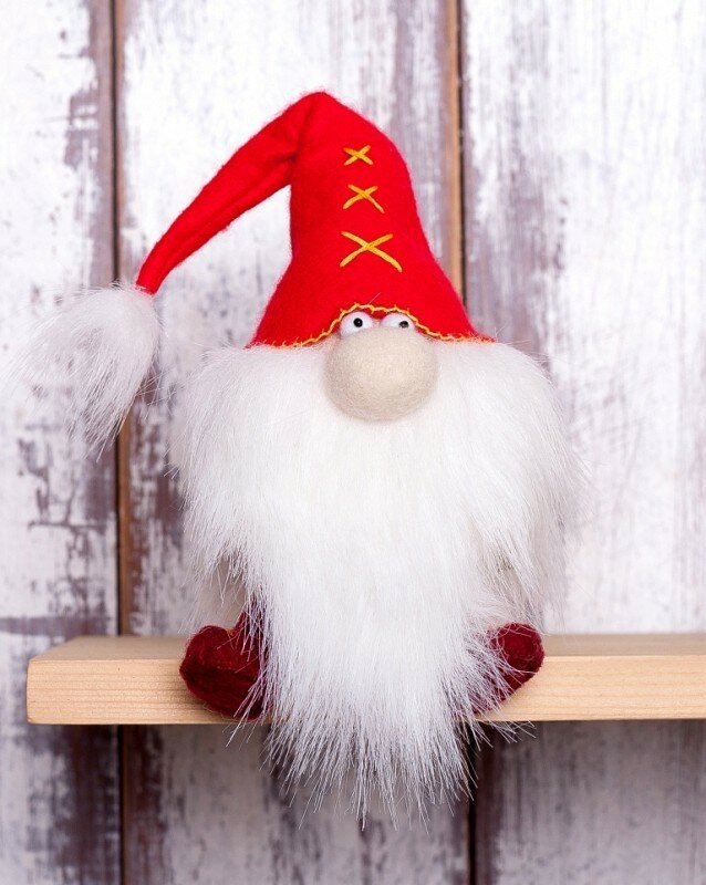 Набор для шитья Перловка #ПФГ-1551 Красный гном, 15.5 см