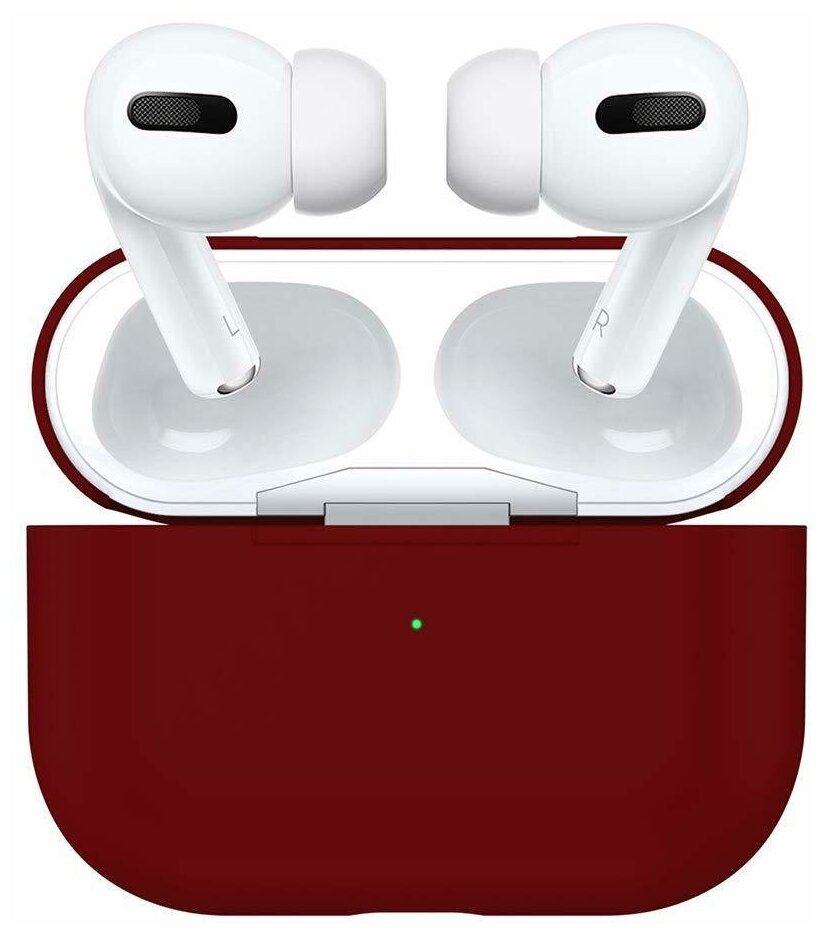 Чехол силиконовый для Airpods Pro, бордовый (5)