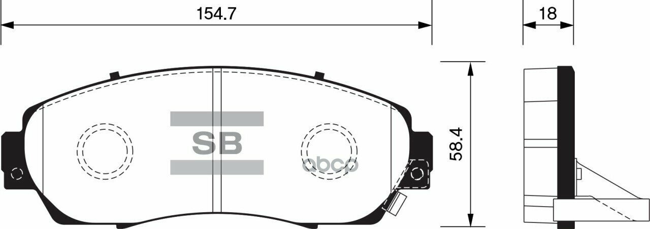 Колодки передние HONDA CR-V IV 2012- SP2115 Sangsin brake арт. SP2115